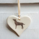 labrador hanging heart by dimbleby ceramics | notonthehighstreet.com