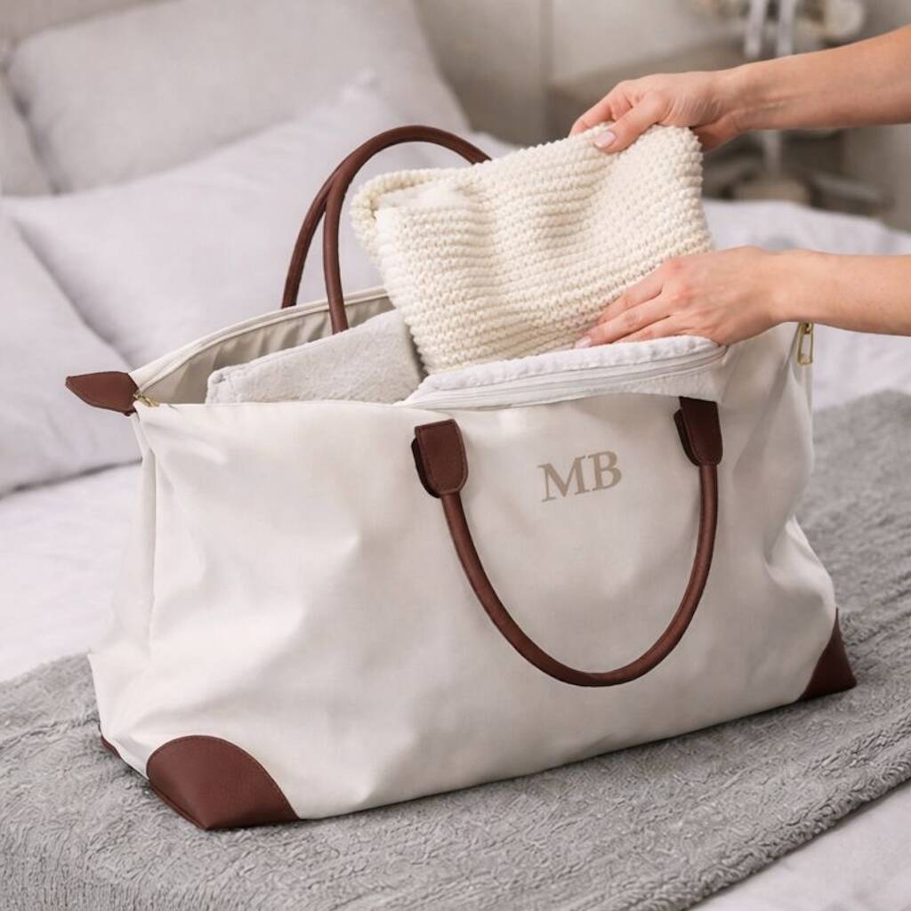 Personalised Large Nylon Weekender Bag By Cloth N Card