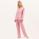Women's Brushed Cotton Plain Pink Pyjamas By Pj Pan ...