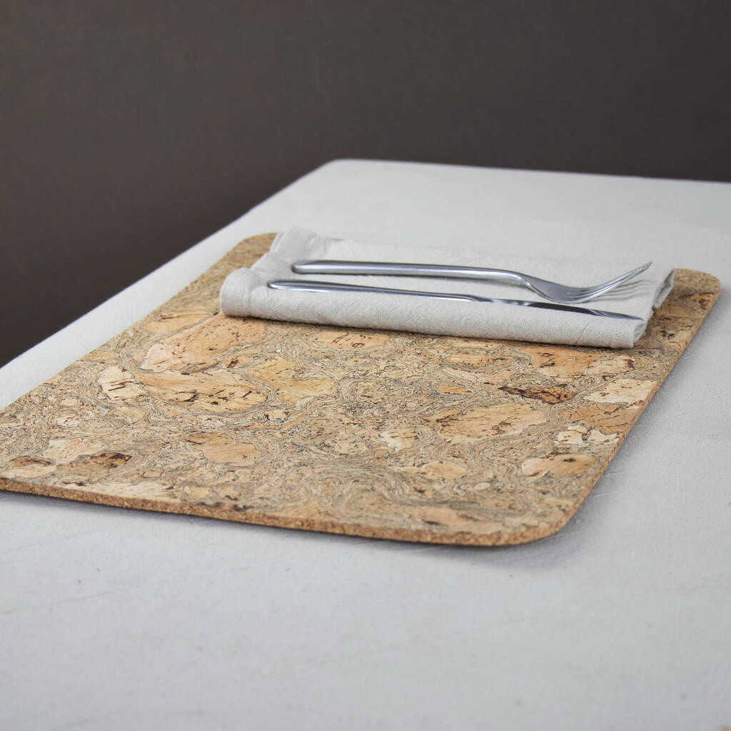 Natural Cork Mats | Rectangle And Square By LIGA | notonthehighstreet.com