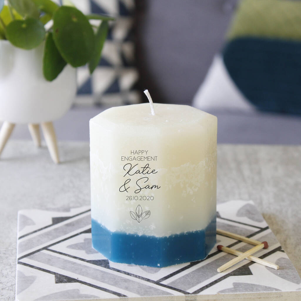 Eco Friendly Octagon Engagement Scented Wax Candle By Olivia Morgan Ltd ...