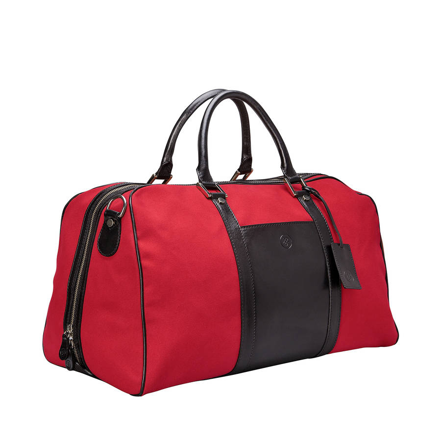 canvas/leather large luggage bag. ' the giovane l' by maxwell scott ...