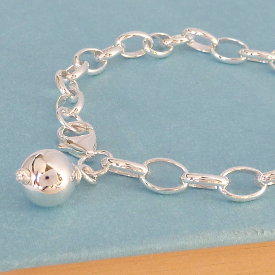 handmade silver charm bracelet by handmade by helle ...