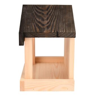 Wall Mounted Wooden Bird Feeding Table With Apex Roof By Surrey Hills ...
