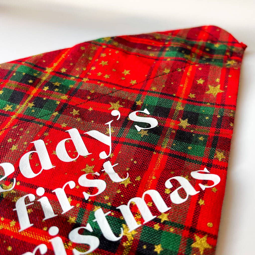 Personalised Christmas Puppy Bandana By Nine Designs ...