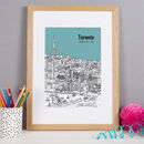 Personalised Toronto Print By Tessa Galloway Illustration ...