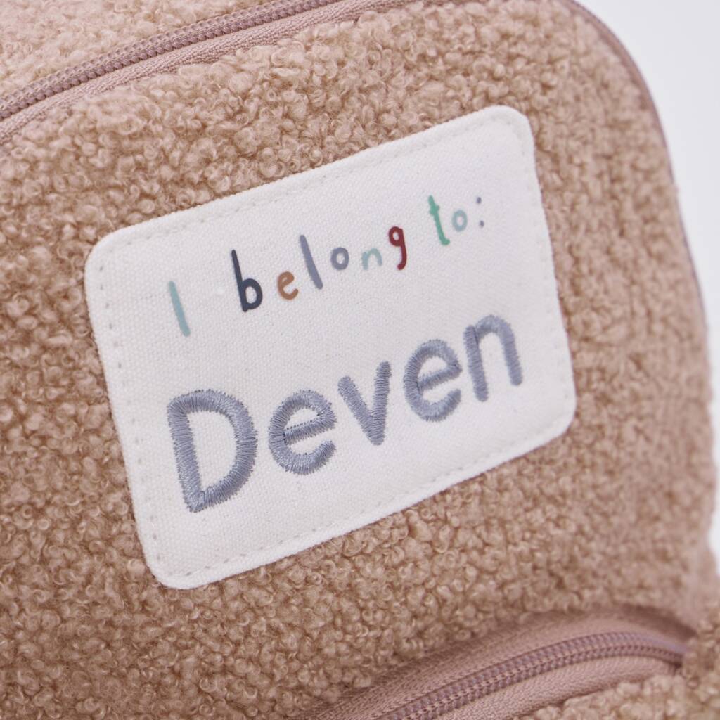 Personalised Fluffy Bear Character Mini Backpack By My 1st Years ...