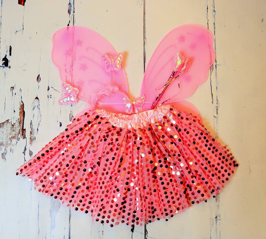 Fairy Sparkle Tutu Set Light Pink By Candy Bows | notonthehighstreet.com