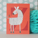 Mini Z For Zebra Card By Kali Stileman Publishing | notonthehighstreet.com