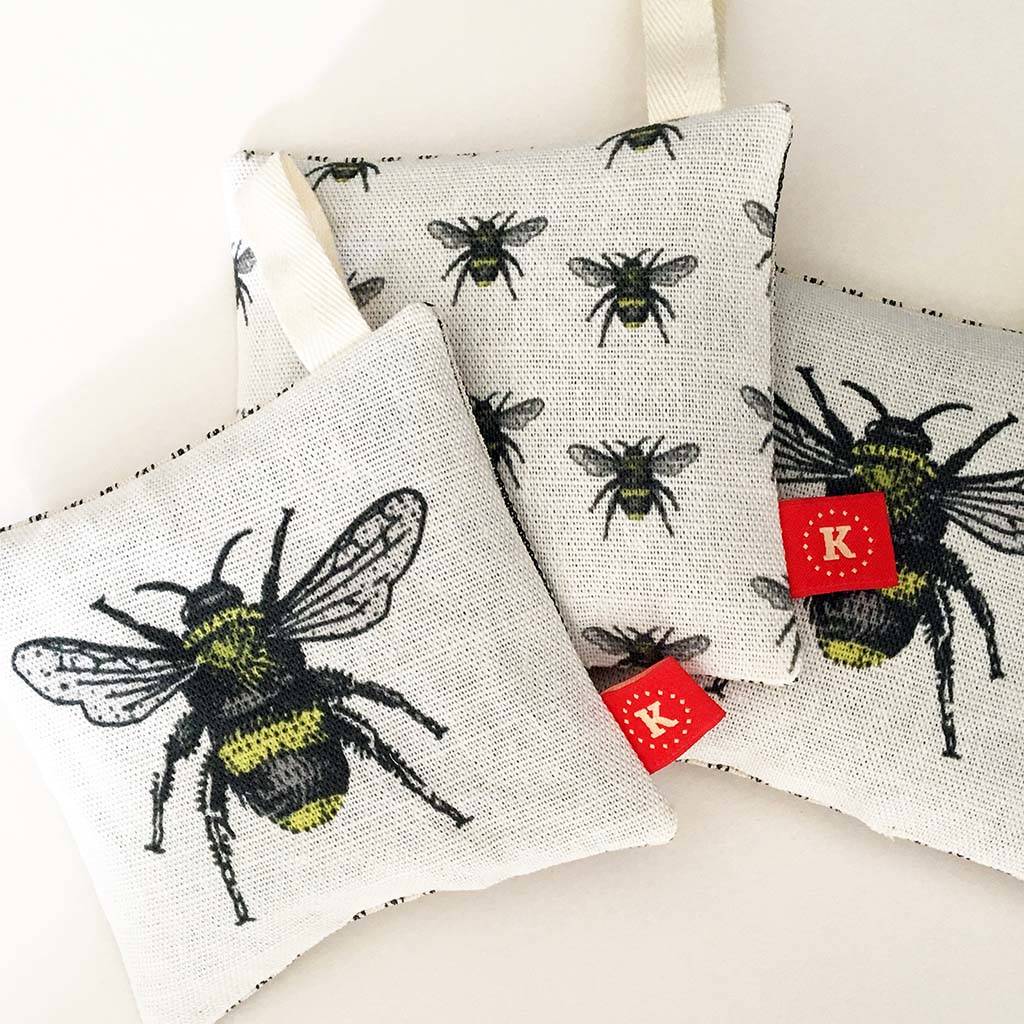 bee motif lavender bag by keylime design | notonthehighstreet.com