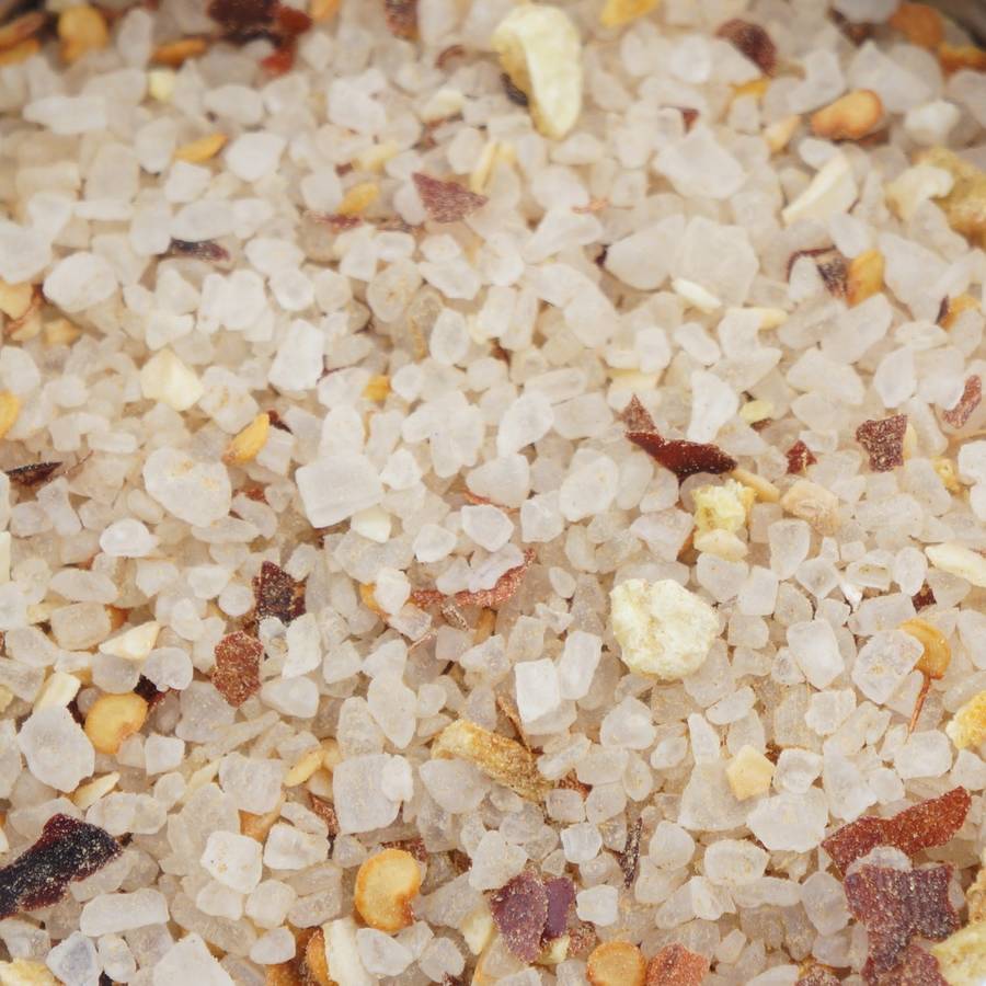 six pack of flavoured sea salts by life of spice | notonthehighstreet.com