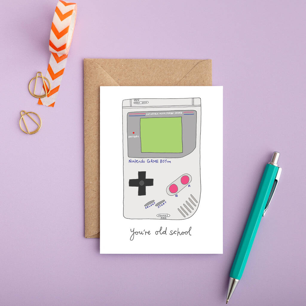 Game Boy Birthday Card By you've got pen on your face