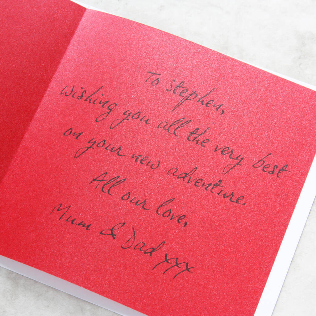 Personalised Good Luck Card By Whole In The Middle | notonthehighstreet.com