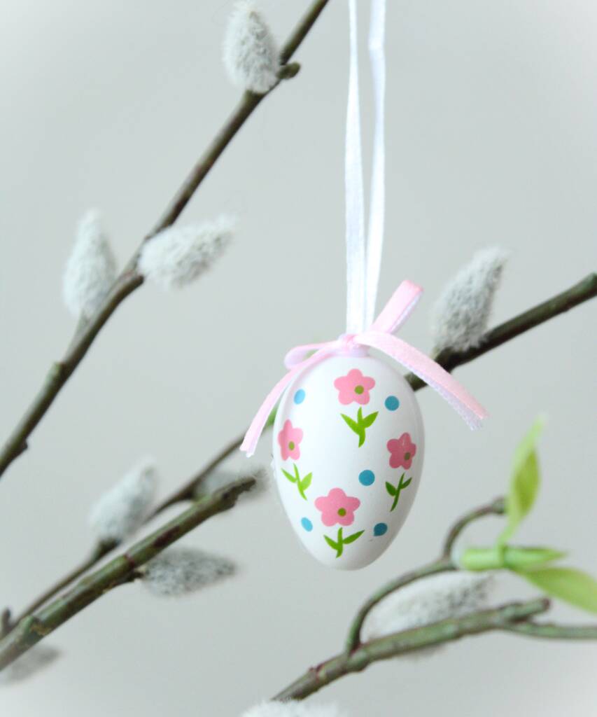 Set Of Twelve Ditsy Floral Easter Eggs By Ella James