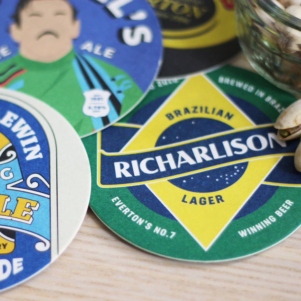 Everton Football Beer Mats X9 By Jack's Posters | notonthehighstreet.com