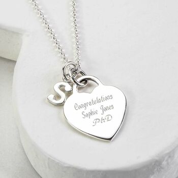 Sterling Silver Large Engravable Heart Necklace By Martha Jackson ...
