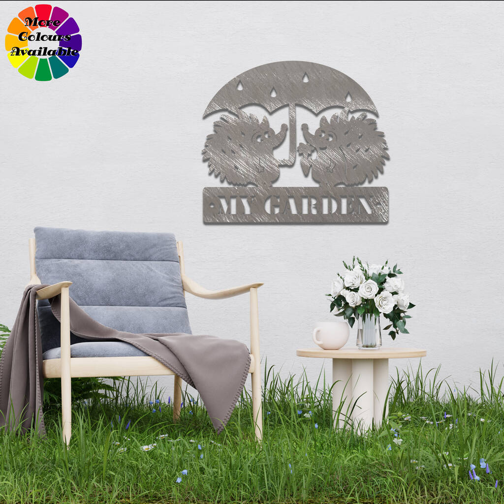 Metal Hedgehogs Welcome Sign Wall Decor Gift Idea By Duke Craft ...