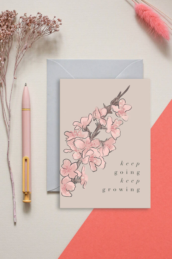 'keep Growing' Greeting Card By I Am Roxanne | notonthehighstreet.com