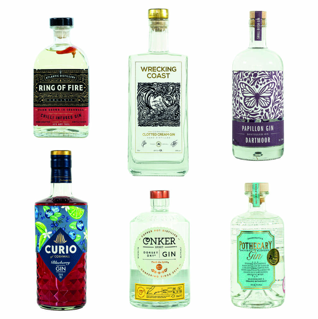 Blind Tasting Sharing Box: Six South West Craft Gins By Azu Spirits ...