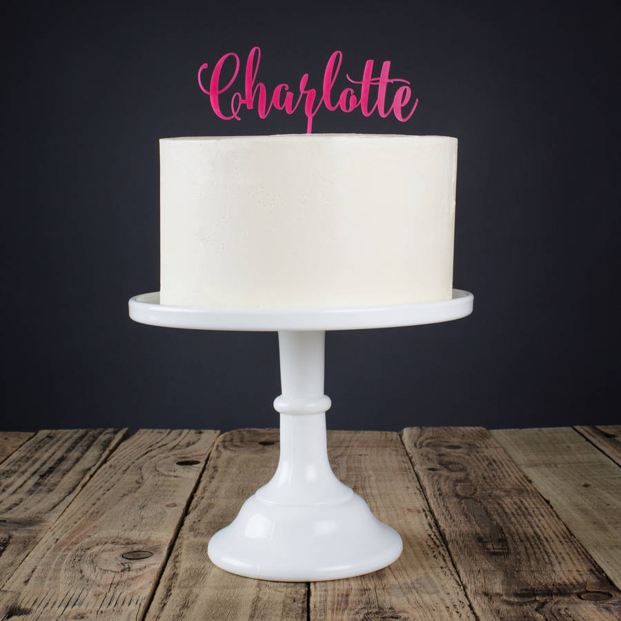 personalised acrylic cake topper by twenty-seven | notonthehighstreet.com