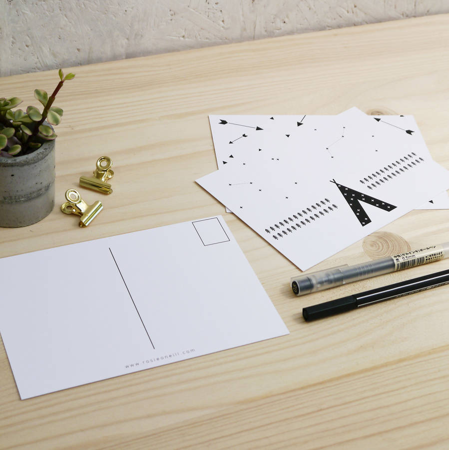 set of four minimal postcards by rosie o'neill | notonthehighstreet.com