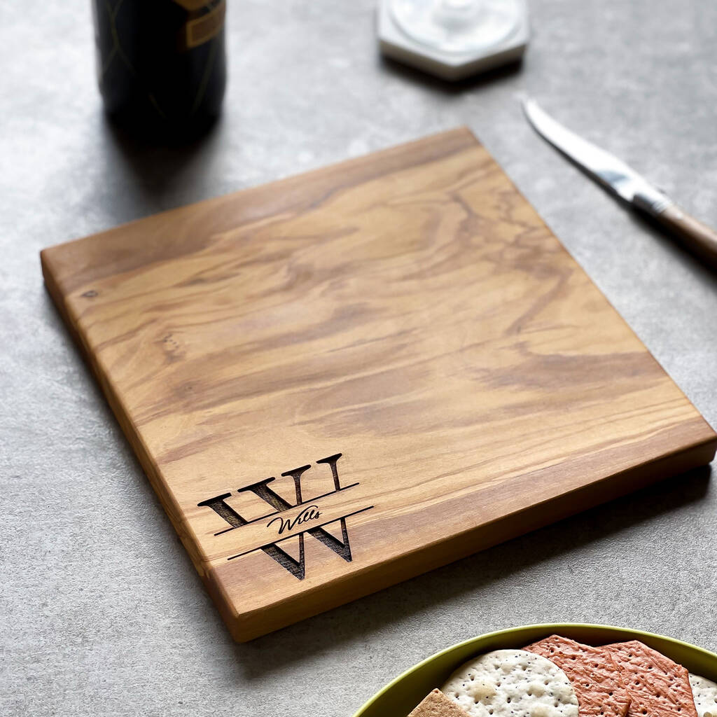 Personalised Monogram Chopping/Cheese Board By The Rustic Dish ...