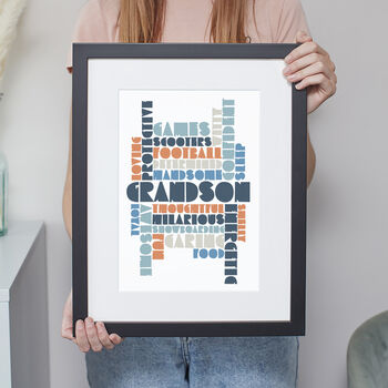 Personalised Grandson Word Art Print By Over & Over ...