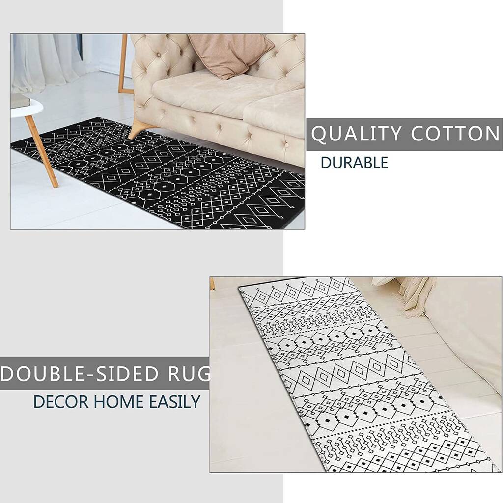 Black Woven Runner Rug By Momentum