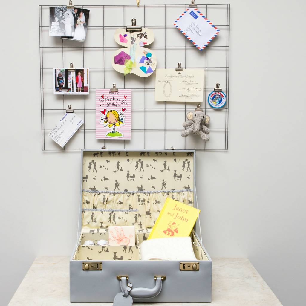 personalised memory suitcase keepsake box gift set by meminio ...