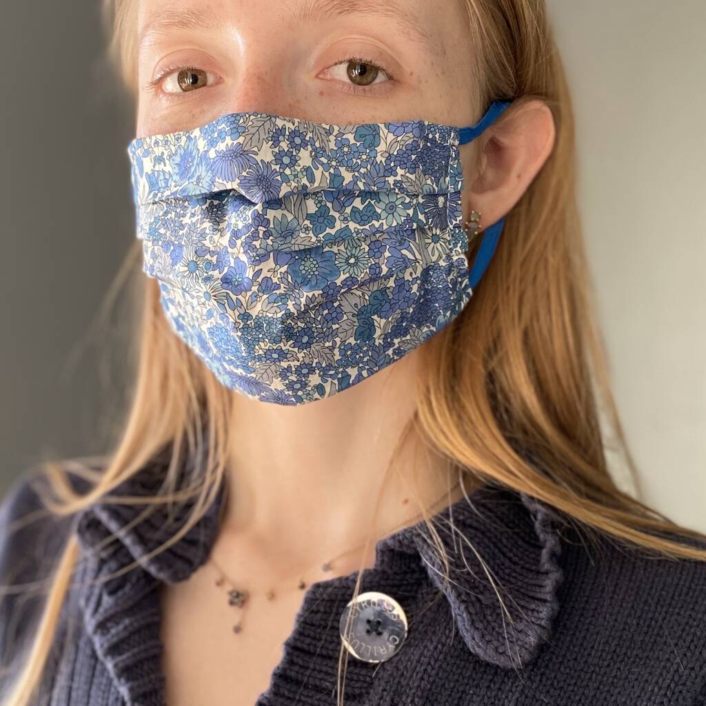 Liberty Lawn Washable Face Mask Coloured Elastic By Undercover