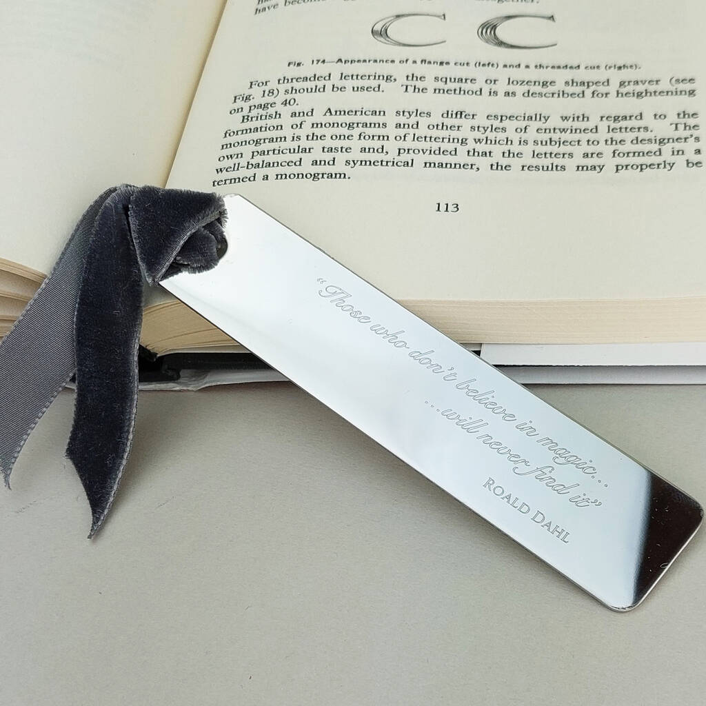 Personalised Metal Bookmark With Ribbon By Yvonne Henderson Jewellery ...