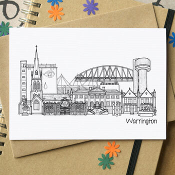 Warrington Skyline Art Print Unframed By Becka Griffin Illustration ...