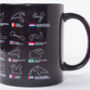 Formula One F1 2025 Calendar Track Mug Gift For Him By Iconic Coasters