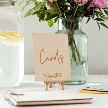 Wedding Card Table Sign By Clouds And Currents | notonthehighstreet.com