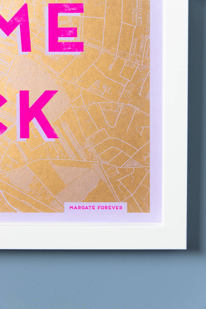 risograph typography travel destination map print by yve print co ...