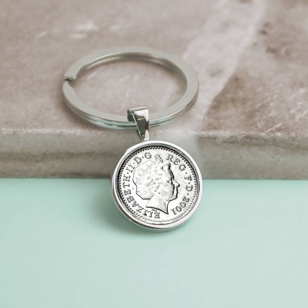 18th birthday five pence 5p coin keyring by ellie ellie ...