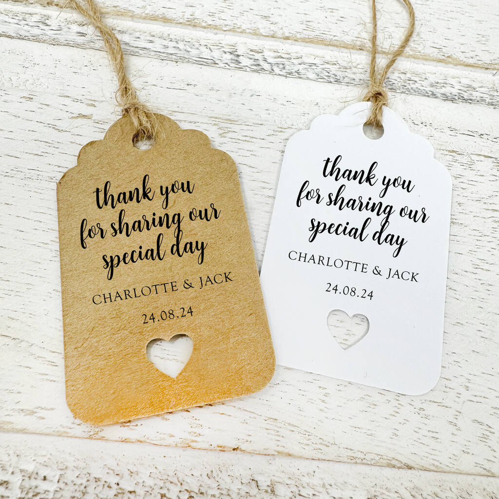 Personalised Wedding Favour Tags By Lovethelinks