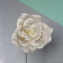 Personalised Newspaper Print Paper Rose By Paper Posies ...