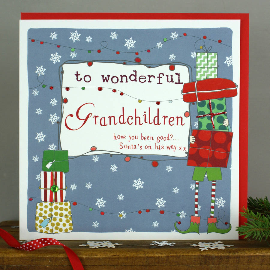 Grandchildren Christmas Card By Molly Mae Notonthehighstreet