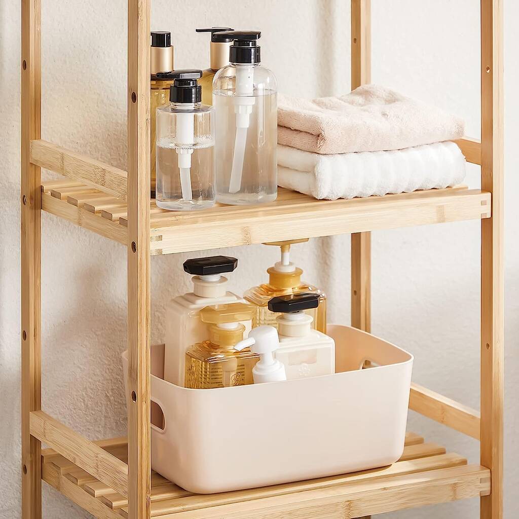 Multi Tier Bamboo Storage Rack Shelves Organiser Unit By Momentum ...