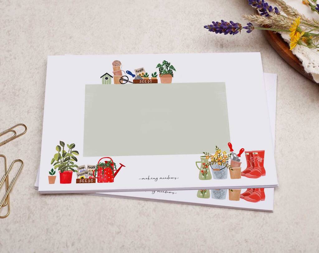 A5 Gardening Letter Writing Paper And Envelopes By Making Meadows ...