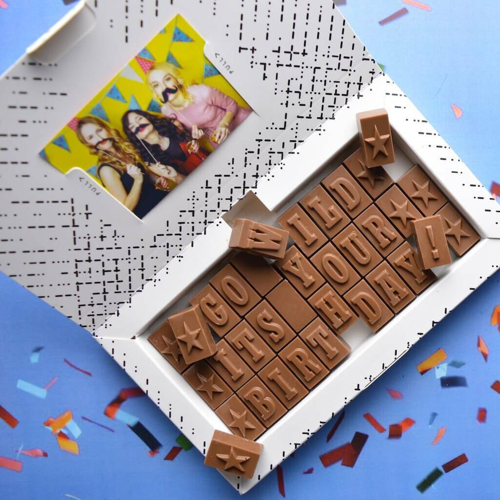 Birthday Chocolates By Morse Toad | notonthehighstreet.com