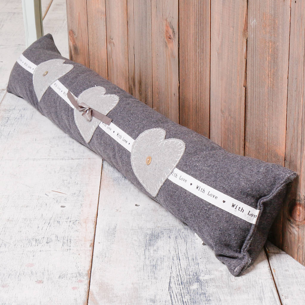 made with love grey felt heart door selection by dibor ...