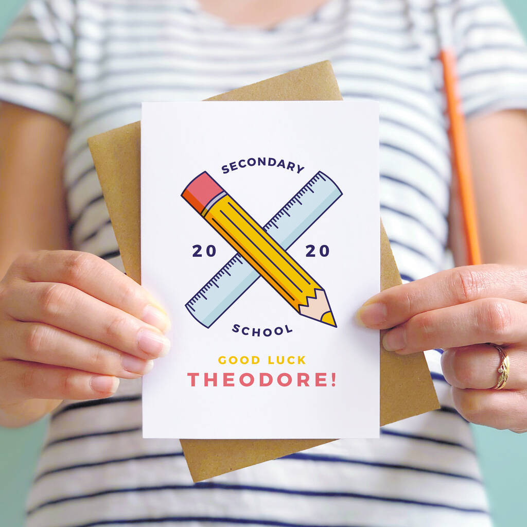 Personalised Good Luck Secondary School Card By Joanne Hawker ...
