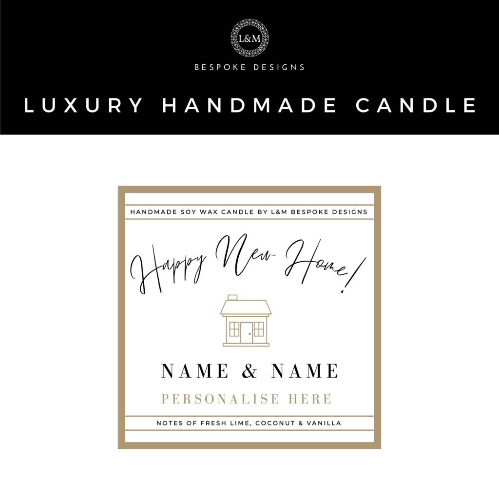 New Home Gift Set Housewarming Candle And Matches Set By L&M Bespoke ...