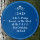 Personalised Blue Heritage Style Plaque Sign By Blackdown Lifestyle ...