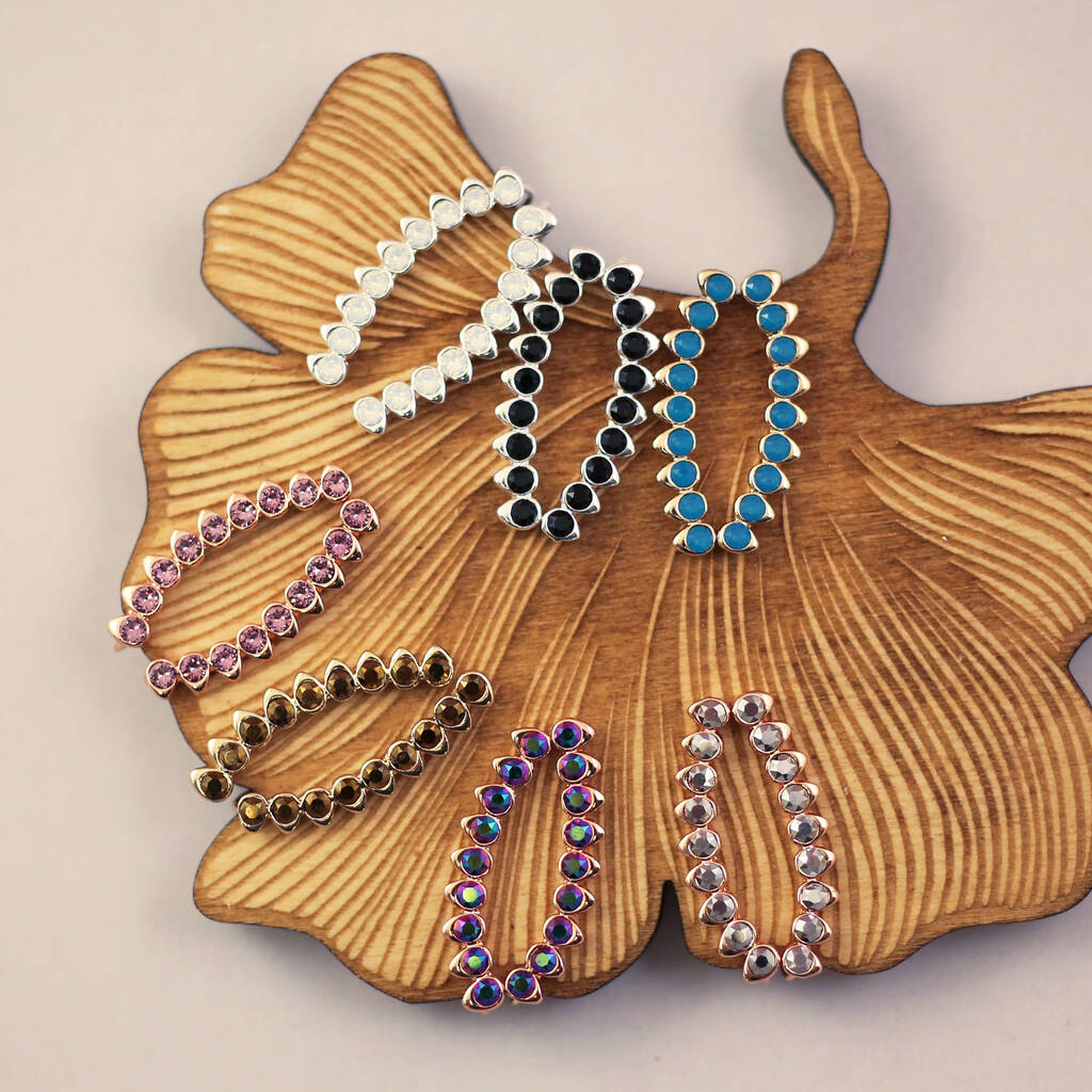 Ear Crawler With Swarovski Crystals By J&S Jewellery ...