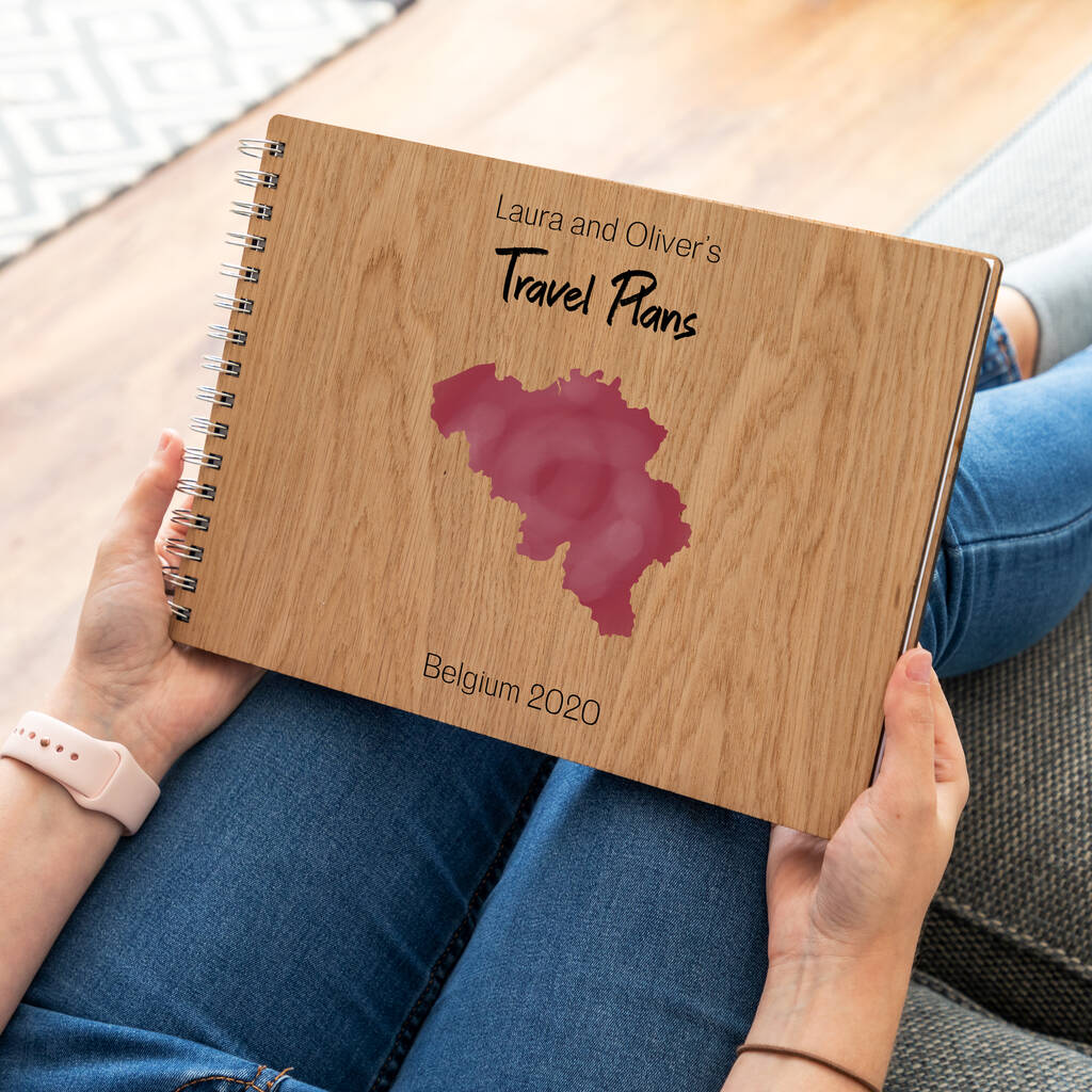 personalised country map travel journal notebook by mirrorin ...