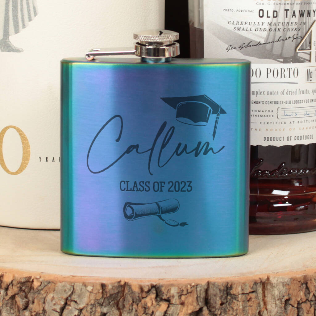 Personalised Graduation Gift Hip Flask By Love Lumi Ltd ...