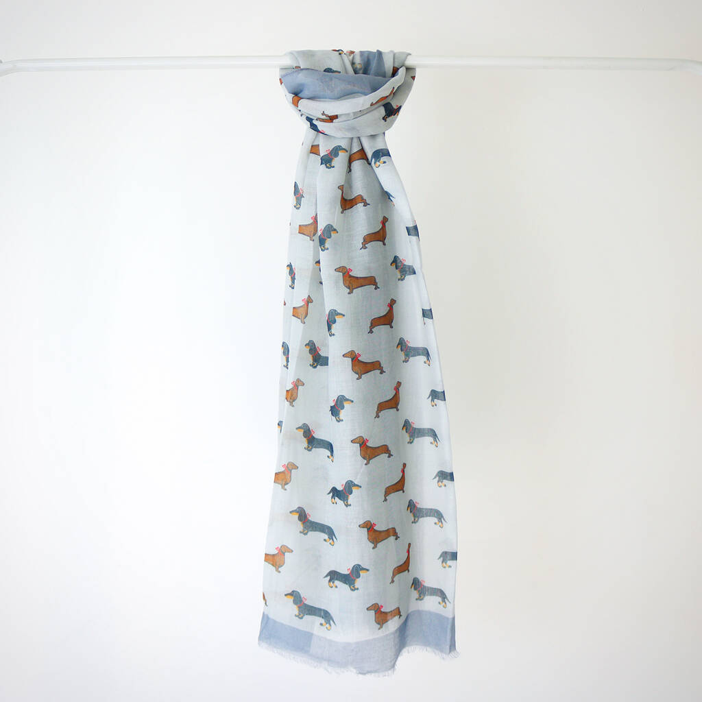 Sausage Dog Print Scarf By Hayley & Co | notonthehighstreet.com